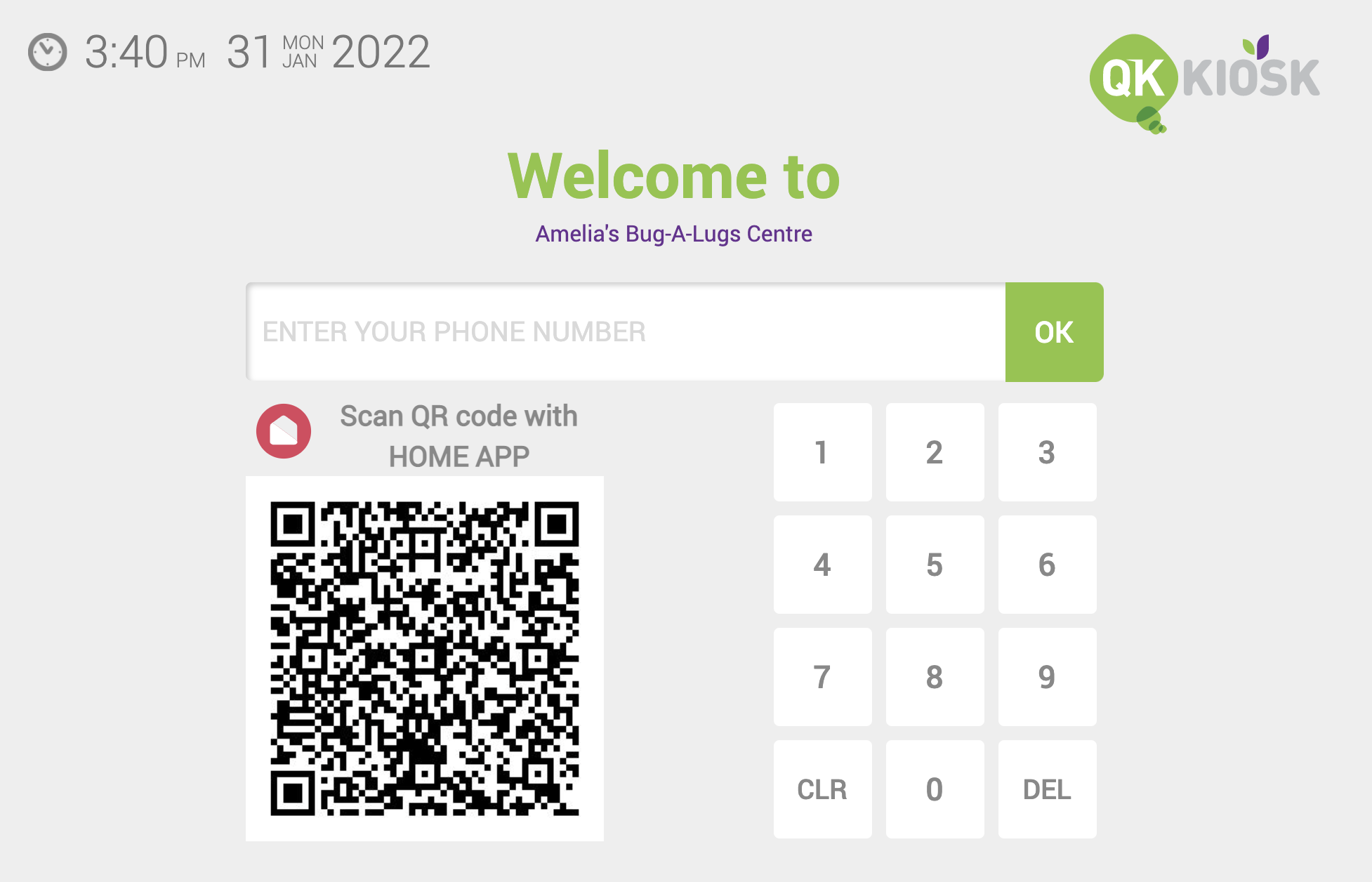 Sign In/Out on the Kiosk