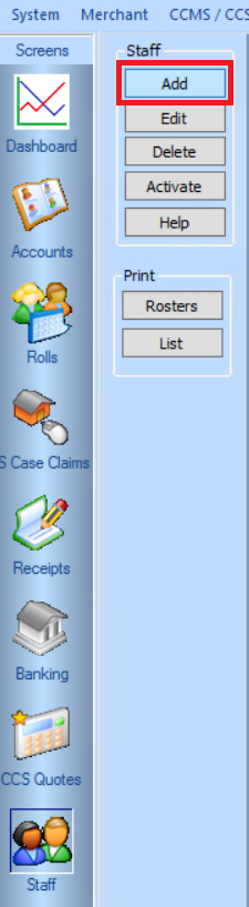 Kiosk User Setup - Guardian/Contact and Staff
