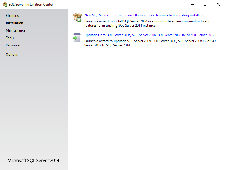 Installing SQL Server Express
