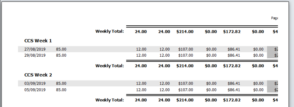 Statements and Reports are cut off
