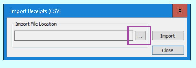Import Receipts (CSV)