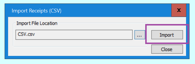 Import Receipts (CSV)